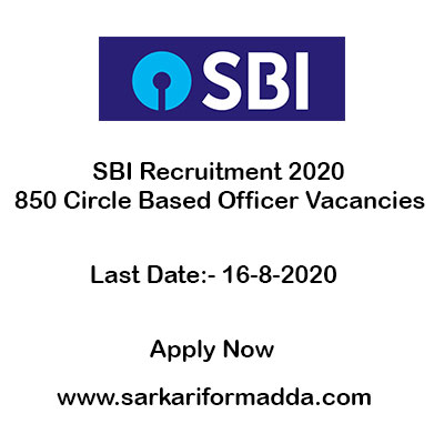 SBI Recruitment 2020 Apply Online 3850 Circle Based Officer Vacancies